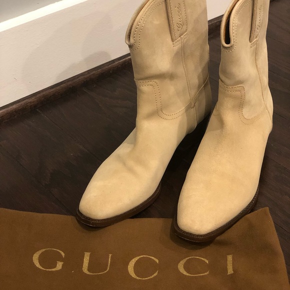 Gucci | Shoes | Gucci Western Cowboy Boots Suede | Poshmark